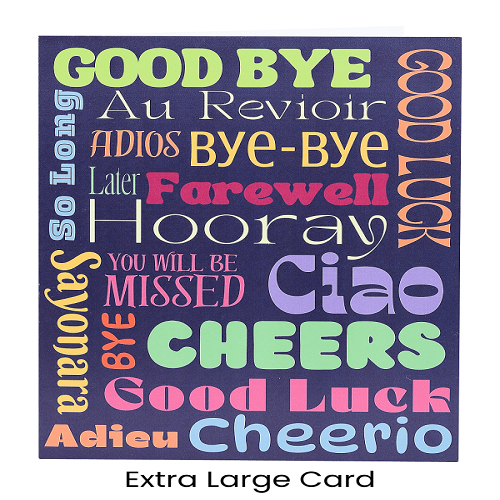 Large Card : Goodbye – Card King