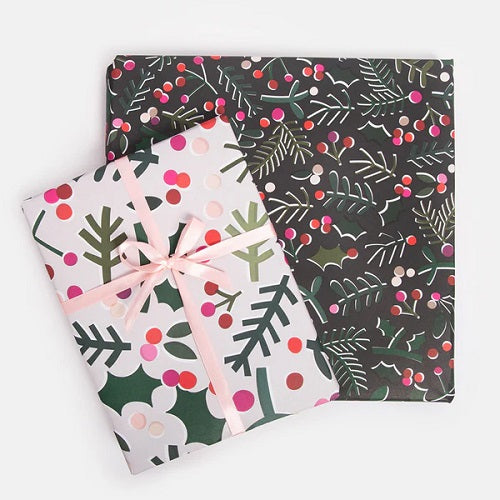 Folded Wrapping Paper : Christmas Holly – Card King