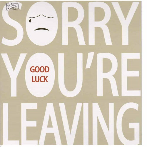 Large Card: Sorry you're leaving - Sad Face Paperstreet – Card King